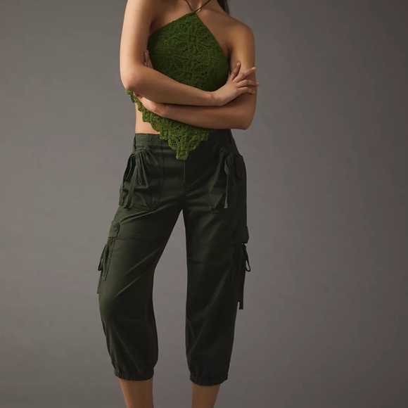 Anthropologie | Pants & Jumpsuits | Anthropologie Dark Green Cargo ...
